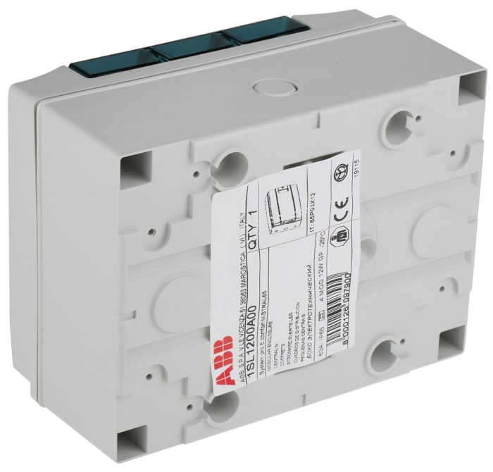 1SL1200A00 65P04X12 ABB | ABB 4 Way Plastic Consumer Unit, 63A, IP65 ...