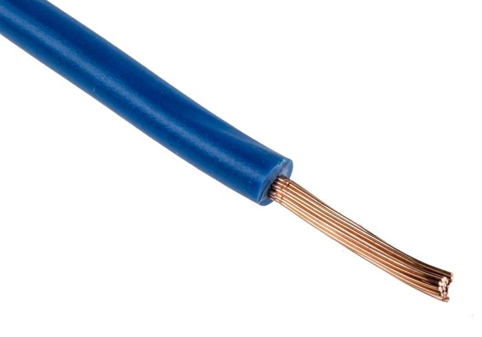 RS PRO | RS PRO FLEXIBLE BK Series Blue 1.5 mm² Hook Up Wire, 15 AWG ...