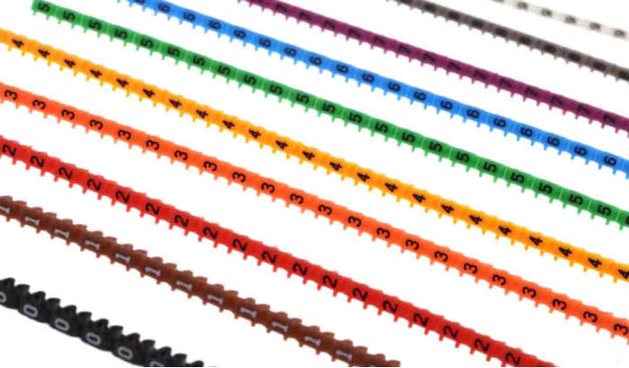 RS PRO | RS PRO PB Clip-On Cable Marker, Yellow, Pre-printed "0-9 ...