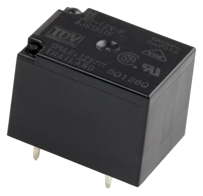 JS1-12V-F Panasonic | Panasonic PCB Mount Power Relay, 12V dc Coil, 5A ...