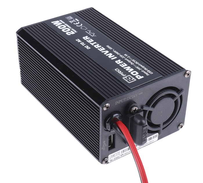 RS PRO | RS PRO Modified Sine Wave 200W Power Inverter, 24V dc Input, 230V ac Output | 816-0021 | RS