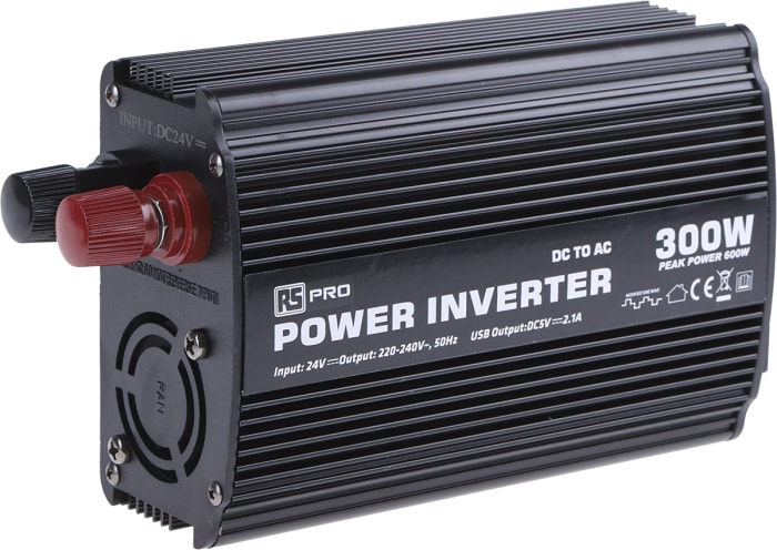 RS PRO | RS PRO Modified Sine Wave 300W Power Inverter, 24V dc Input, 230V ac Output | 816-0028 ...