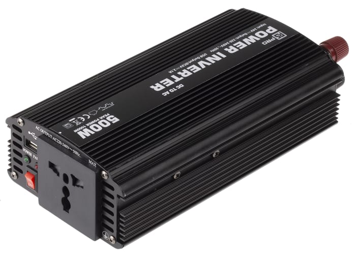 RS PRO | RS PRO Modified Sine Wave 500W Power Inverter, 12V dc Input, 230V ac Output | 816-0034 | RS