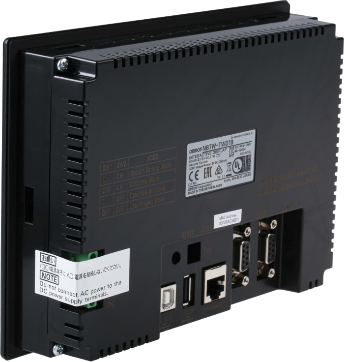 NB7W-TW01B-V1 Omron | Omron NB Series Touch Screen HMI - 7 in, TFT LCD ...