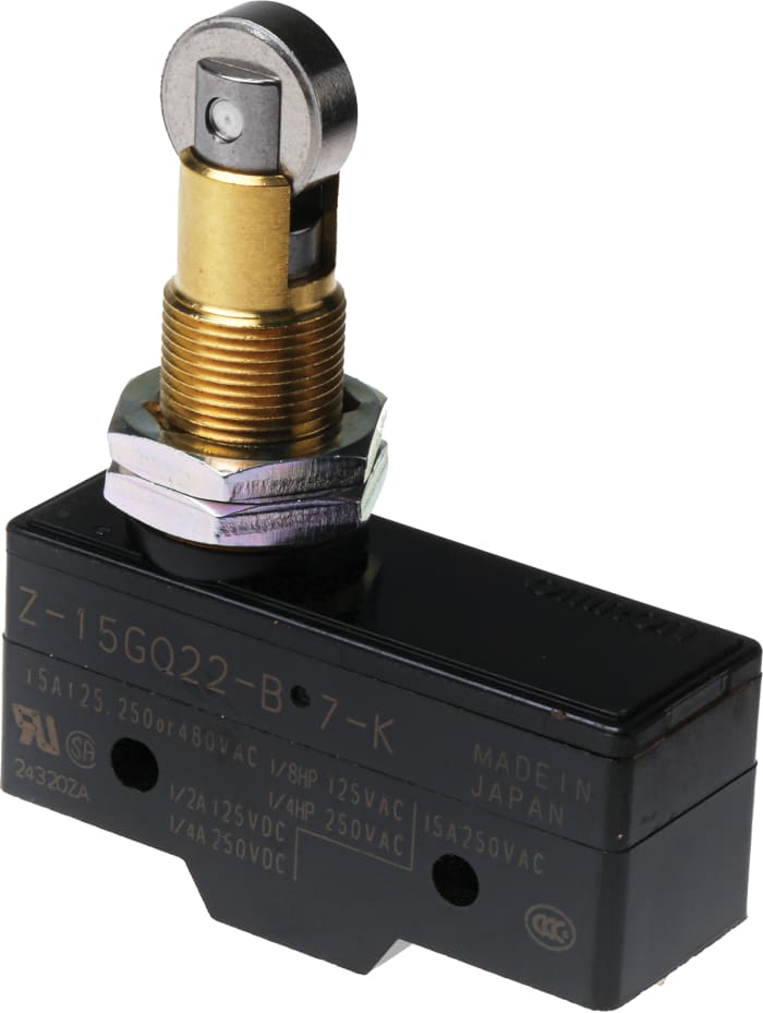 Z-15GQ22-B7-K Omron | Omron Z Series Roller Plunger Limit Switch, NO/NC, IP00, SPDT ...