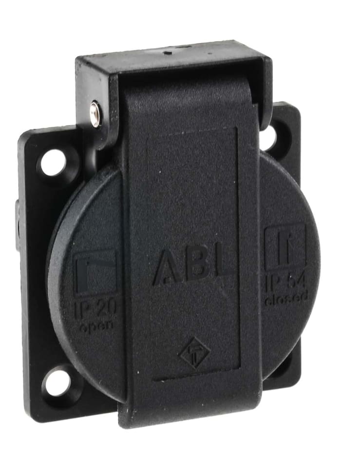 UL12500 ABL Sursum | ABL Sursum Black 1 Gang Plug Socket, 15A, NEMA 5 ...