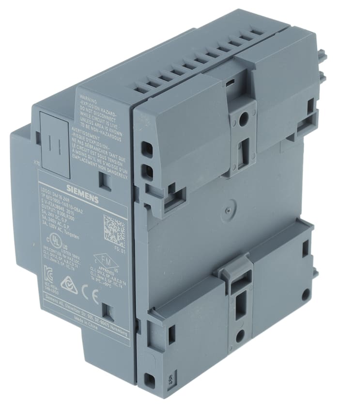 6ED1055-1NB10-0BA2 Siemens | Módulo E/S Siemens LOGO!, 24 V dc, 8 entradas tipo Digital, 8 ...