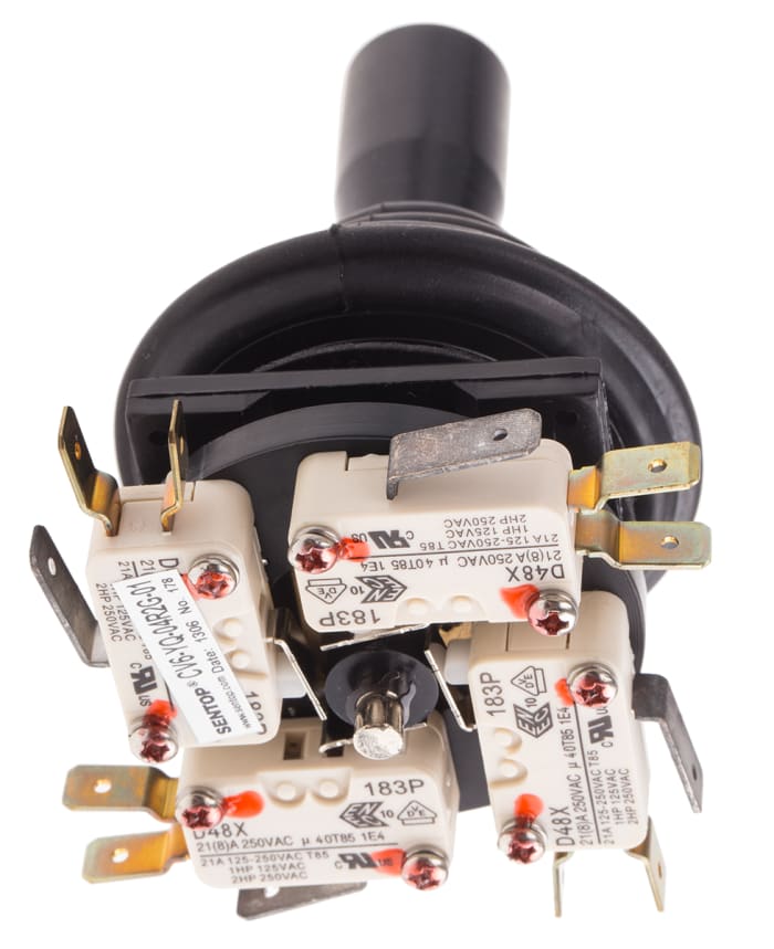 RS PRO | RS PRO 2-Axis Joystick Switch Knob, Spring Return, IP65 250V ...