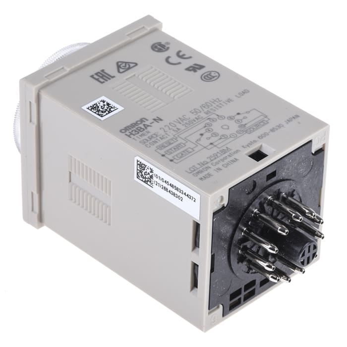 H3BA-NAC 220V Omron | Omron H3BA Series Panel Mount Timer Relay, 220V ...