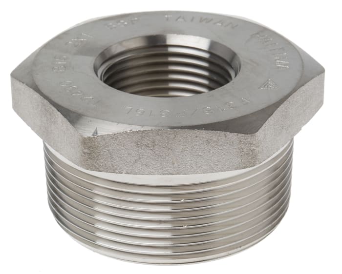 RS PRO | RS PRO Stainless Steel Pipe Fitting, Straight Hexagon Bush ...