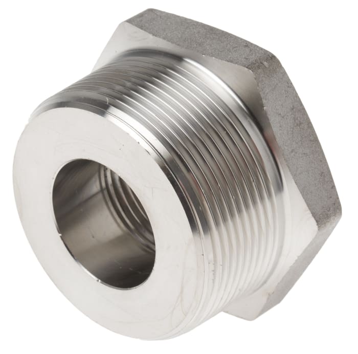 RS PRO | RS PRO Stainless Steel Pipe Fitting, Straight Hexagon Bush ...