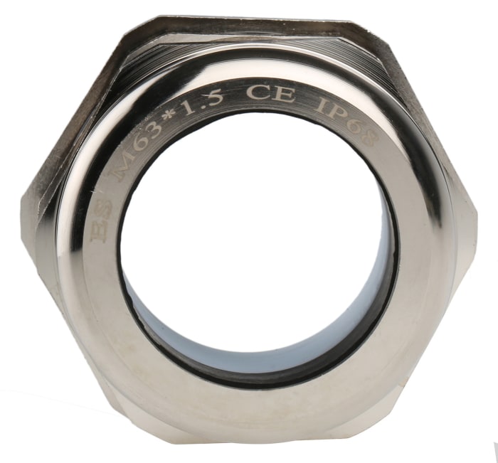 RS PRO | RS PRO Metallic Nickel Plated Brass Cable Gland, M63 Thread ...