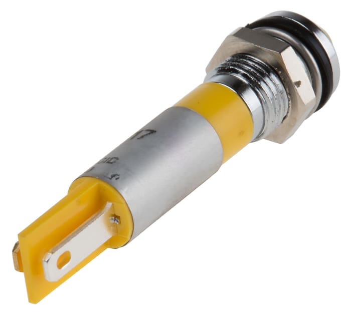 RS PRO | RS PRO Yellow Panel Mount Indicator, 24V dc, 8mm Mounting Hole ...