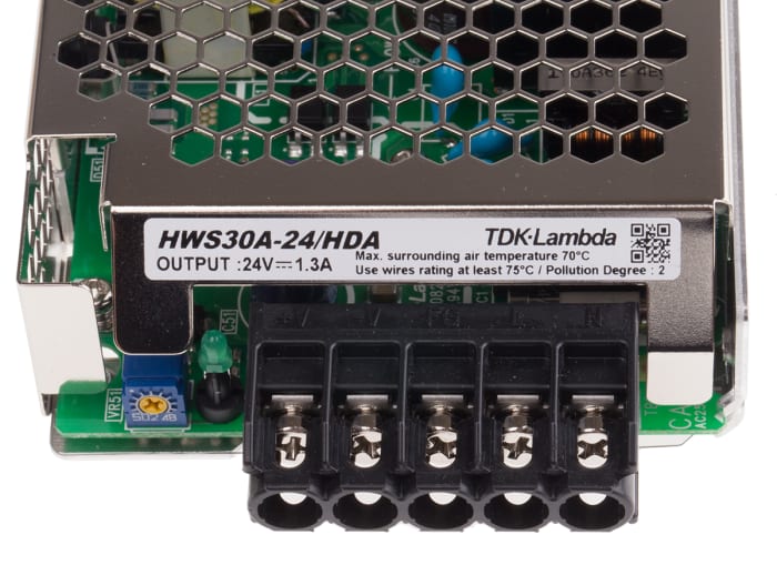 HWS-30A-24/HD/A TDK-Lambda | TDK-Lambda Switching Power Supply, HWS-30A-24/HD/A, 24V dc, 1.3A ...