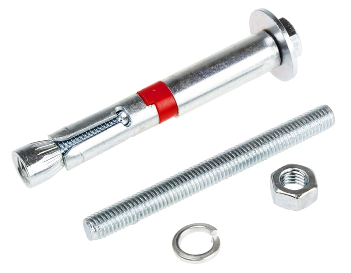 RS PRO | RS PRO Steel Concrete Bolt M8 x 80mm, 12mm Fixing Hole | 840 ...