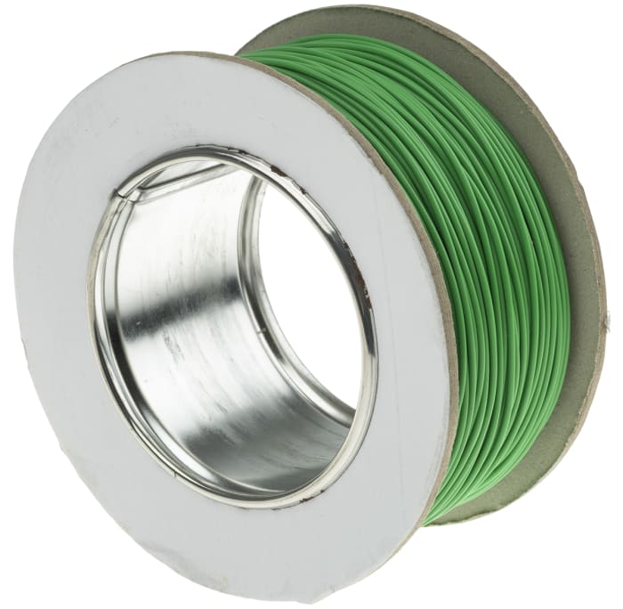 RS PRO | RS PRO Green 0.6mm² Hook Up Wire, 20 AWG, 19/0.2 mm, 100m ...