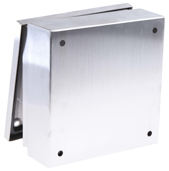 RS PRO | RS PRO Unpainted Stainless Steel Terminal Box, IP66, 200 x 200 ...