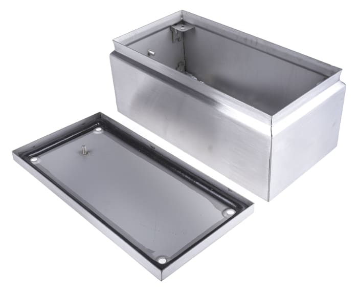 RS PRO | RS PRO Unpainted Stainless Steel Terminal Box, IP66, 300 x 150 ...