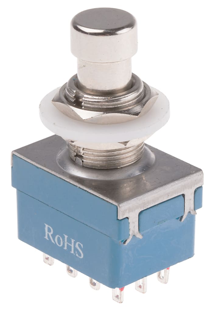 RS PRO | RS PRO Push Button Switch, Latching, PCB, 12.2mm Cutout, 4PDT ...