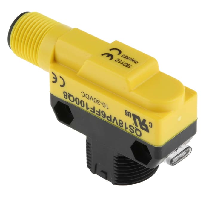 QS18VP6FF100Q8 Banner | Banner Diffuse Photoelectric Sensor, Barrel ...