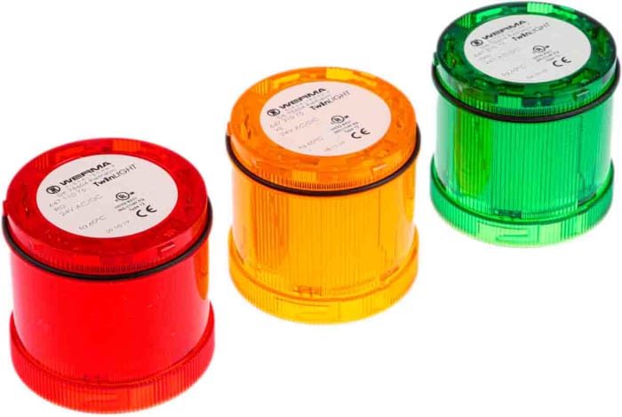 649.000.03 Werma | Werma Andon Light Kit, 24 V dc, 90 → 250 V ac, 3 ...