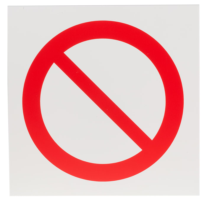 RS PRO | Plastic General Prohibition Prohibition Sign, None | 857-8677 ...