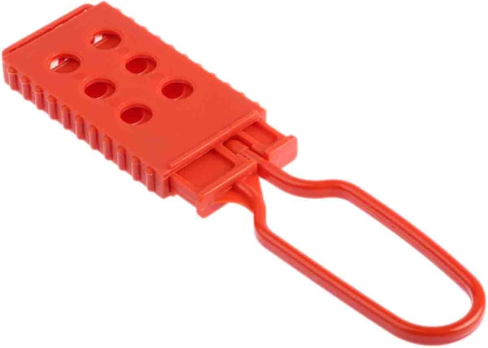 RS PRO | RS PRO Red 6-Lock Nylon Lockout Electrical Hasp, 9.5mm Shackle ...