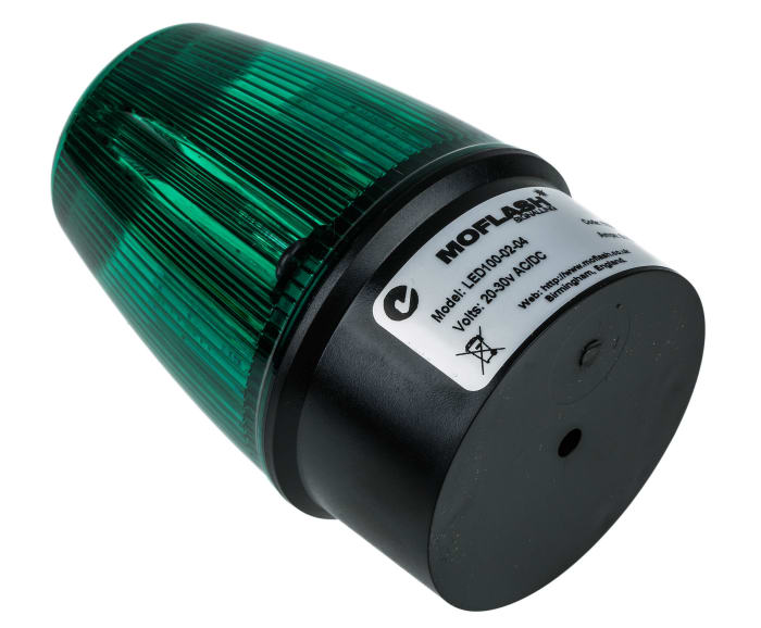 LED100-02-04 Moflash | Moflash LED100 Series Green Flashing Beacon, 20 ...