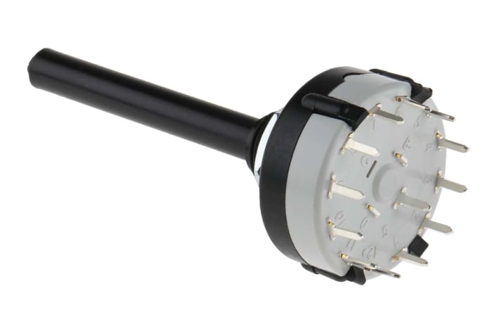 CK1059 Lorlin | Lorlin, 12 Position SPST Rotary Switch, 150 mA, Solder ...