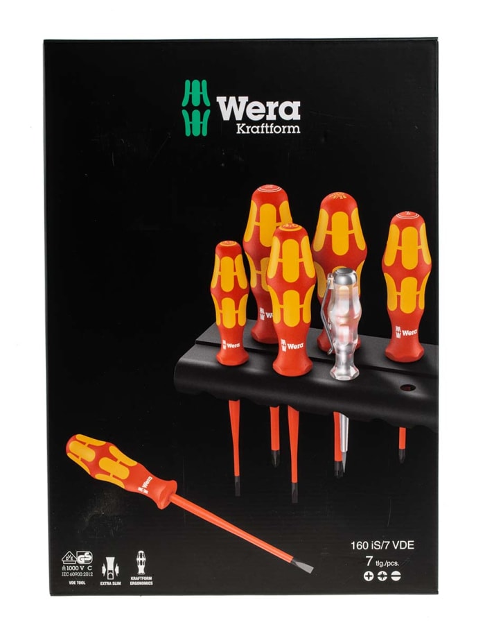 05006480001 Wera | Wera Phillips; Pozidriv; Slotted Insulated Screwdriver Set, 7-Piece | 875 ...