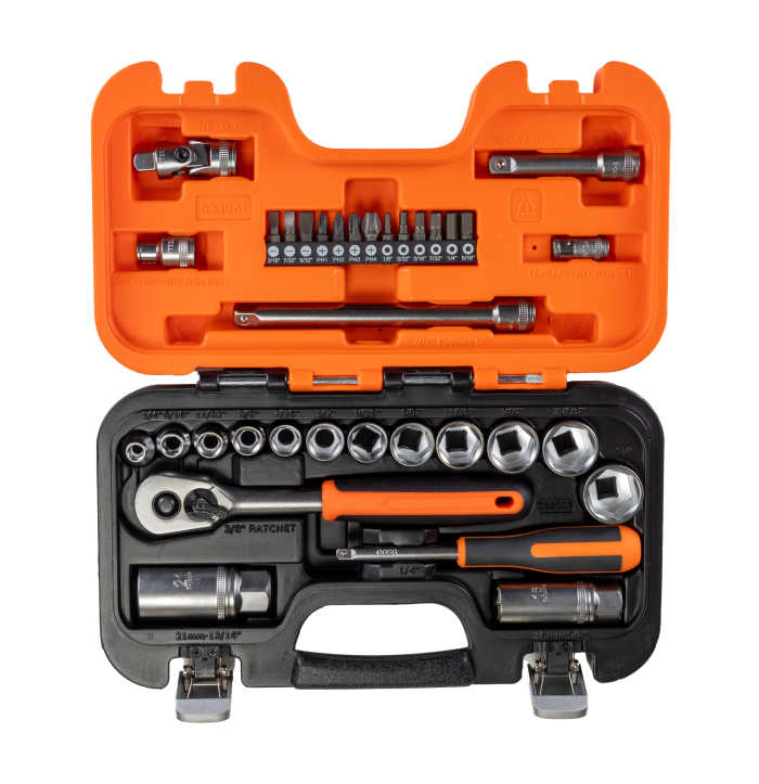 S330AF Bahco | Bahco 34-Piece Imperial 1/4 in; 3/8 in Standard Socket ...