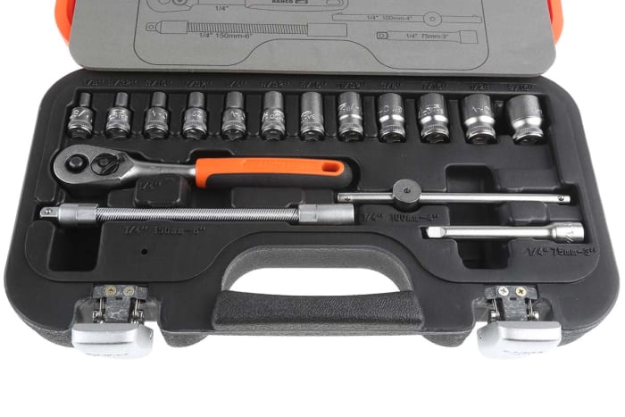 S160AF Bahco | Bahco 16-Piece Imperial 1/4 in Standard Socket Set with ...