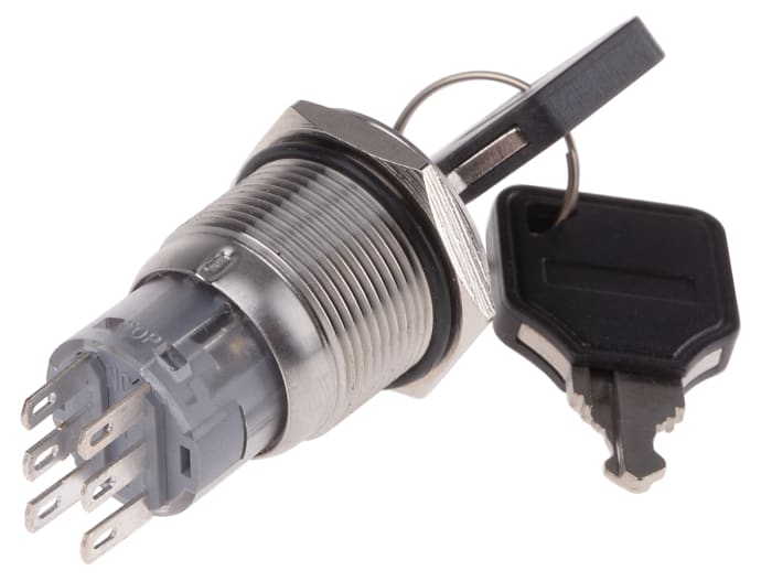 RS PRO | RS PRO IP40 Key Switch, DPDT, 5 A 2-Way | 877-1993 | RS