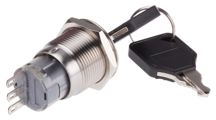 RS PRO | RS PRO IP40 Key Switch, SPDT, 5 A 2-Way Common-Key | 877-1999 | RS