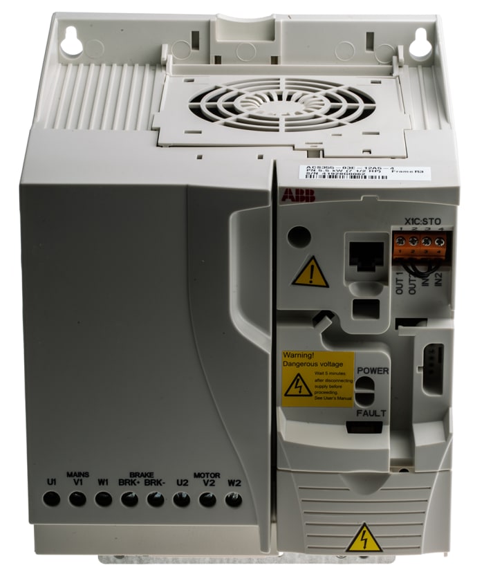 ACS355-03E-12A5-4 ABB | ABB Inverter Drive, 5.5 kW, 3 Phase, 400 V ac ...