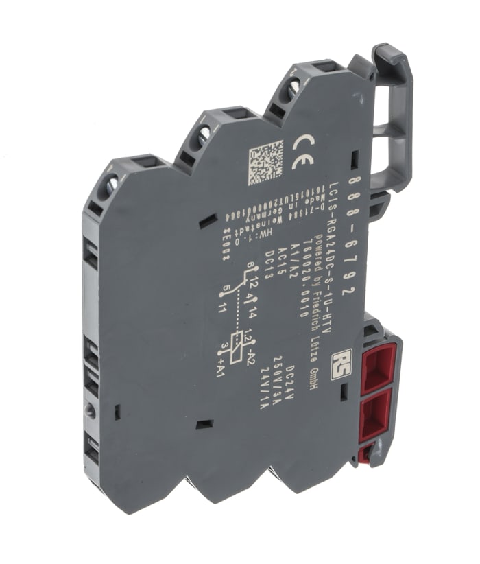RS PRO | RS PRO Interface Relay, DIN Rail Mount, 24V dc Coil, SPDT, 1 ...