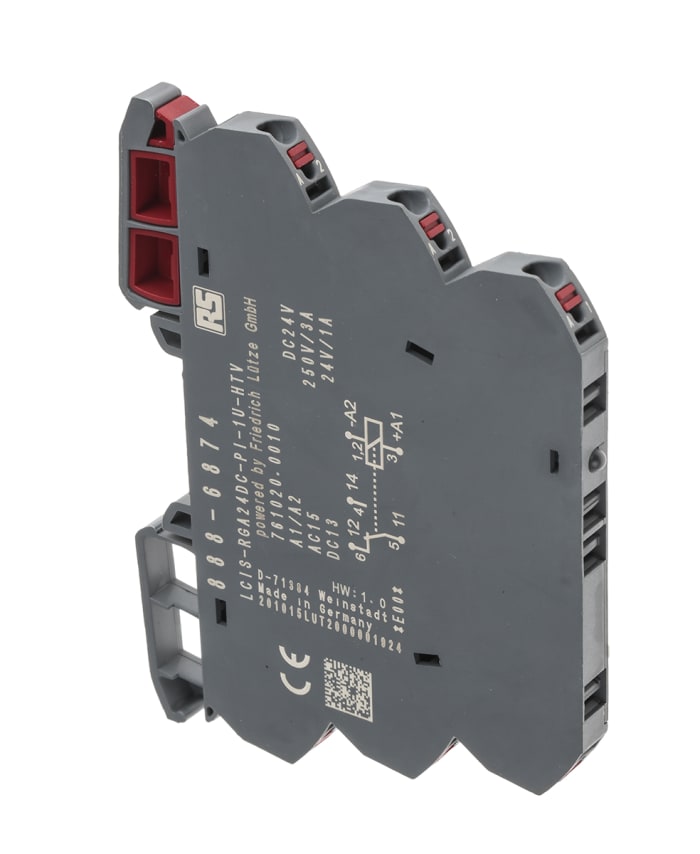 RS PRO | RS PRO Interface Relay, DIN Rail Mount, 24V dc Coil, SPDT, 1 ...