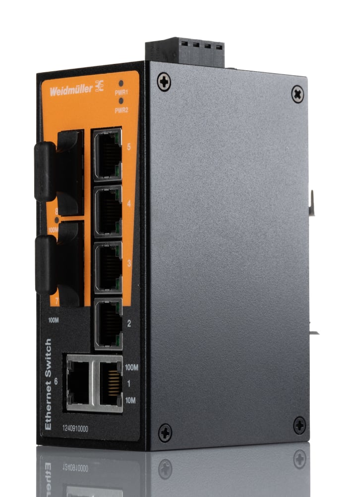 1240910000 Weidmüller | Weidmuller Unmanaged 2 x SC Multimode, 6 x RJ45 ...