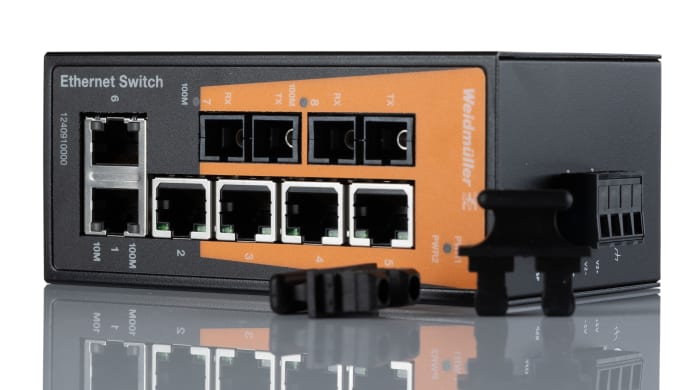 1240910000 Weidmüller | Weidmuller Unmanaged 2 x SC Multimode, 6 x RJ45 ...