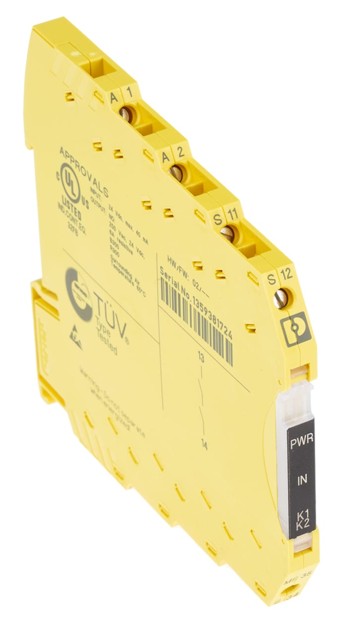 2904953 Phoenix Contact | Phoenix Contact 24 V dc Safety Relay - Dual ...