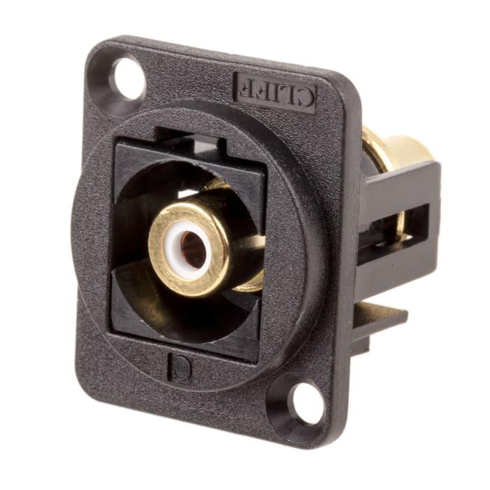 RS PRO | RS PRO Black Panel Mount RCA Socket | 898-7624 | RS