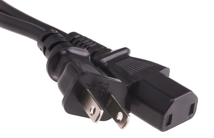 RS PRO | RS PRO IEC C17 Socket to Type A Japanese Plug Power Cord, 2m ...