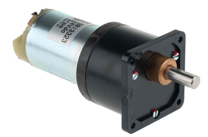 RS PRO | RS PRO Brushed Geared DC Geared Motor, 24 V dc, 600 mNm, 9 rpm ...