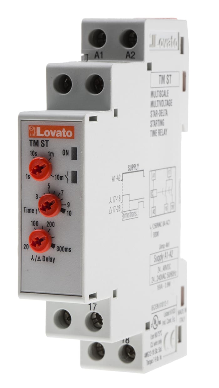 TMST Lovato | Lovato TM Series DIN Rail Mount Timer Relay, 24 → 240 V ...