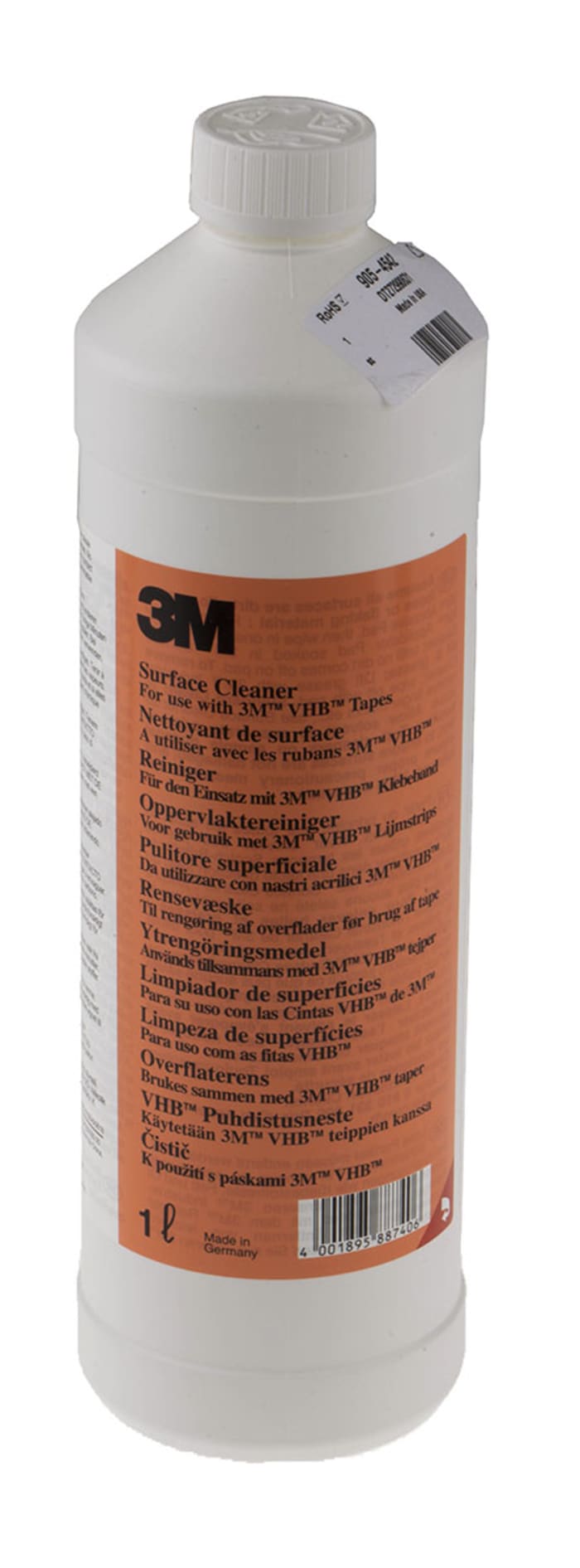 DT272990631 3M | 3M VHB™ Surface Cleaner 1 L Bottle | 905-4542 | RS