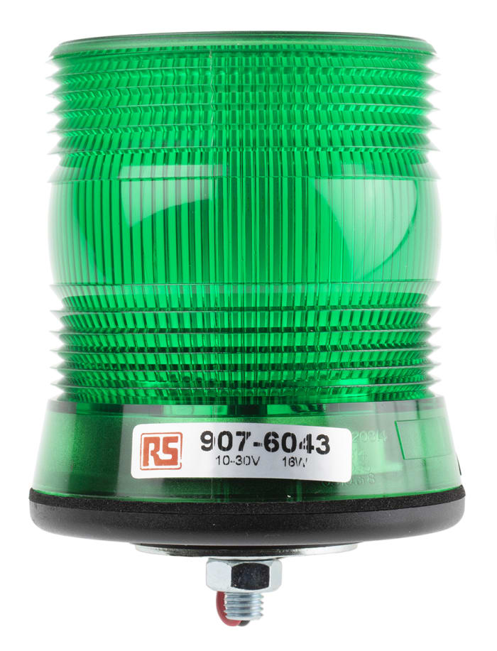 RS PRO | RS PRO Green Flashing Beacon, 10 → 100 V dc, Single Point Mount, LED Bulb, IP56 | 907 ...