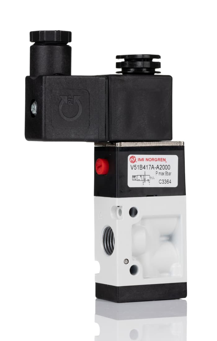 RS PRO | RS PRO Pneumatic Solenoid Valve - Solenoid/Spring G 1/4 V51 ...