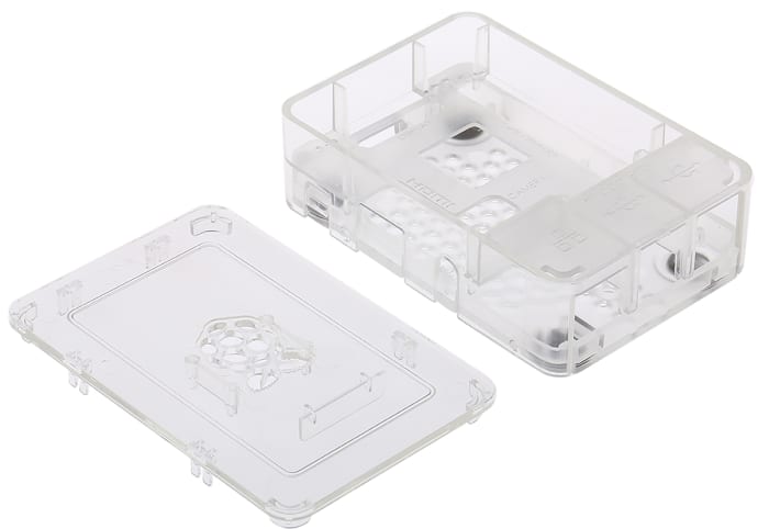 ASM-1900036-01 DesignSpark | DesignSpark Raspberry Pi Muhafaza Kutusu, Şeffaf, (Raspberry Pi 2B ...