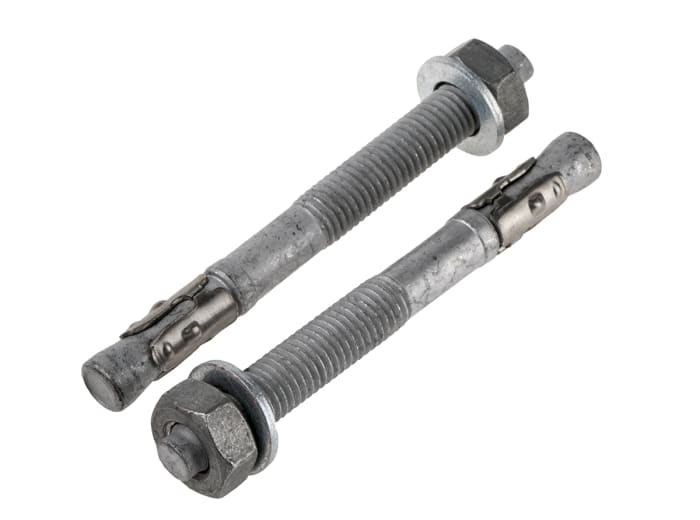 RS PRO | RS PRO Carbon Steel Anchor Bolt M10 x 100mm, 10mm Fixing Hole ...