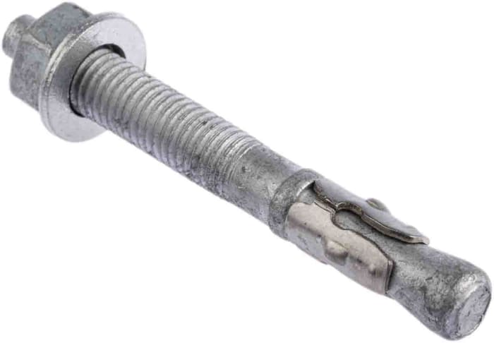 RS PRO | RS PRO Carbon Steel Anchor Bolt M12 x 100mm, 12mm Fixing Hole ...